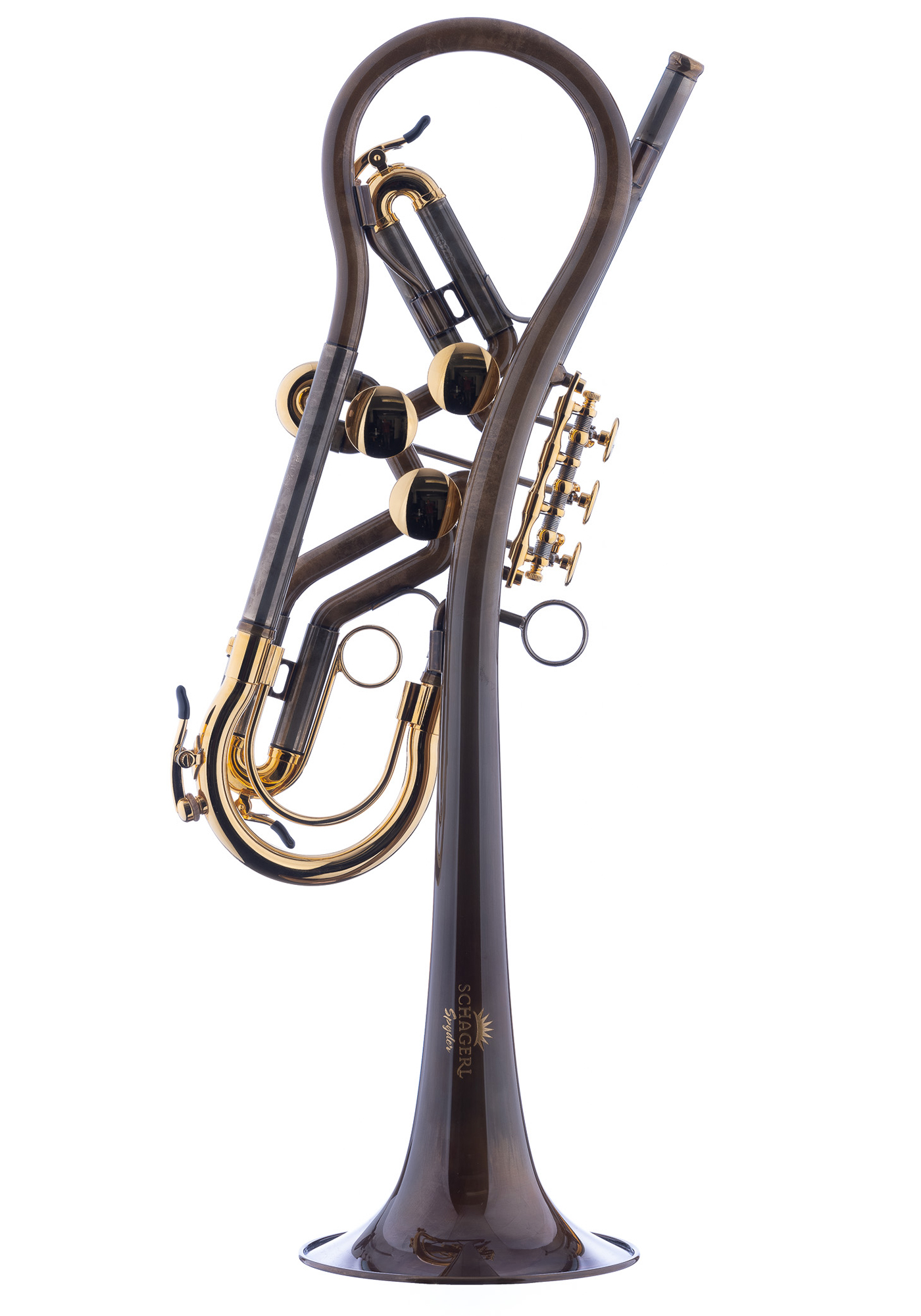 Schagerl Bb-Trumpet “SPYDER“ vintage clear - gold Parts buy from ...