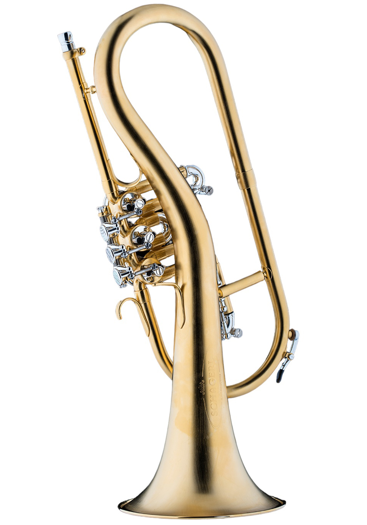 Schagerl Flugelhorn “KILLERQUEEN“ scratched gold - silver buy from ...