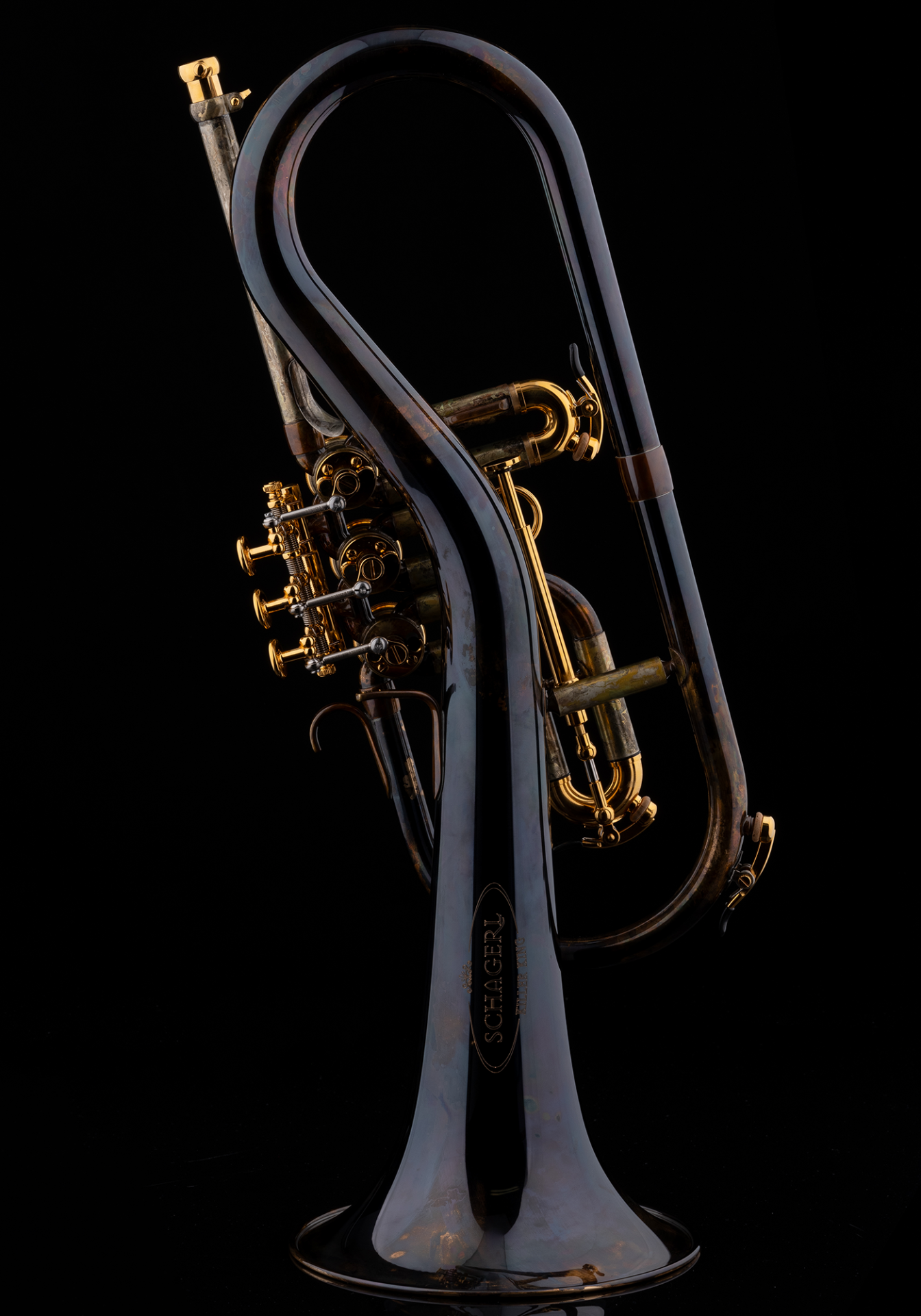 Schagerl Flügelhorn "KILLERKING" vintage shiny gold bei schagerl.com kaufen