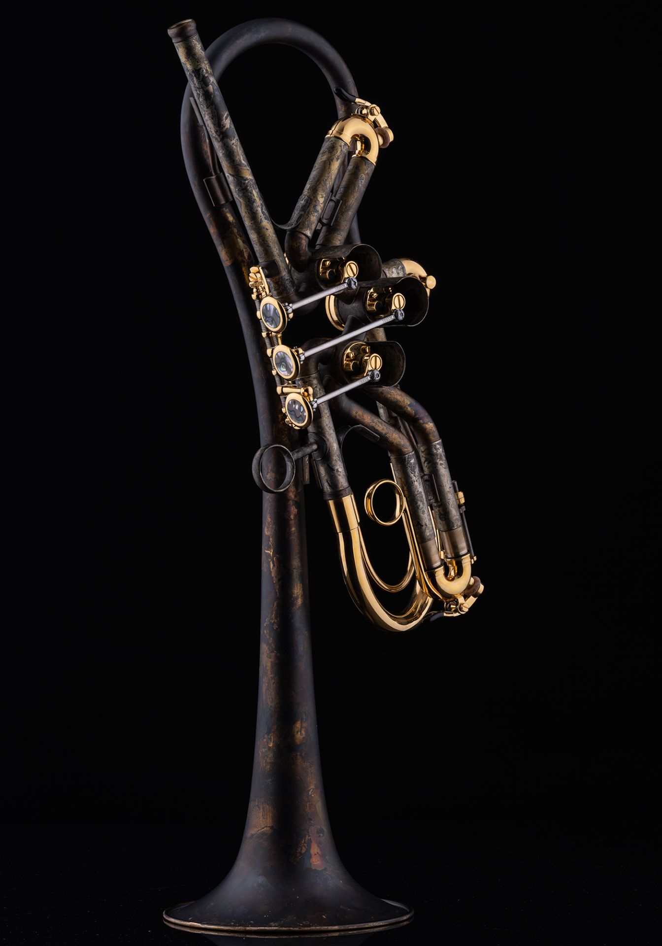 Schagerl Bb-Trumpet “SPYDER“ vintage with gold parts buy from schagerl.com